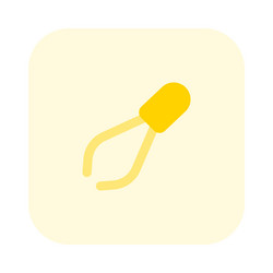 Tweezers hair clipping python isolated on white Vector Image