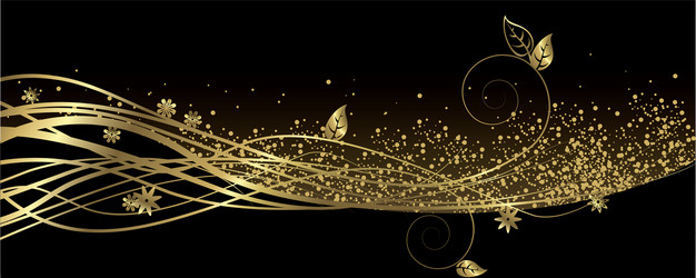 Black and gold banner Royalty Free Vector Image