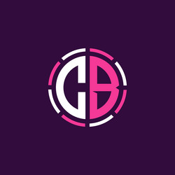 Cb initial letter logo design modern template Vector Image