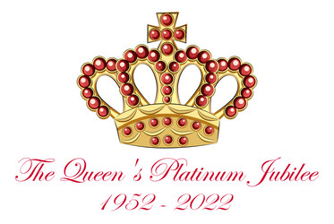 Queens platinum jubilee 2022 - in her Royalty Free Vector