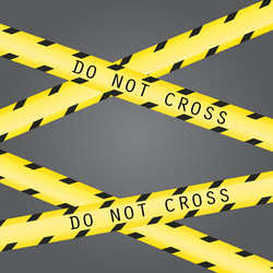 Do not cross the line road sign Royalty Free Vector Image