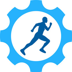 Tool run logo icon design Royalty Free Vector Image