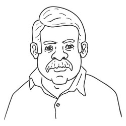 Outline character - indian man Royalty Free Vector Image