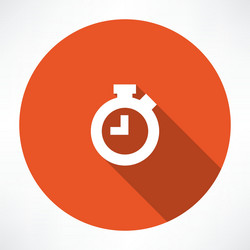 Stopwatch icon orange Royalty Free Vector Image