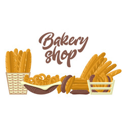 Cartoon bakery shop a small bread shop business Vector Image