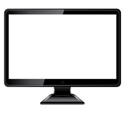 Modern design realistic monitor screen mockup Vector Image