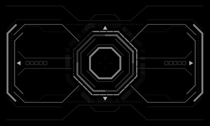 Hud white sci-fi interface screen view grey Vector Image