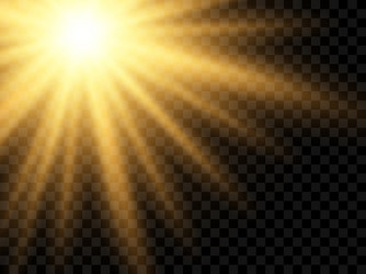 Sunlight on a transparent background Royalty Free Vector