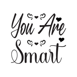 Reading makes you smart black letters quote Vector Image