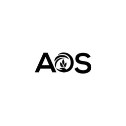 Aos letter logo design on white background Vector Image