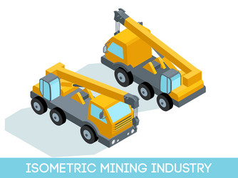 Isometric 3d mining industry equipment Royalty Free Vector