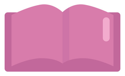 Pink school book on a white background Royalty Free Vector