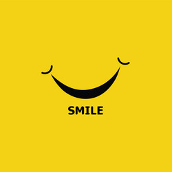 Cartoon smile logo Royalty Free Vector Image - VectorStock