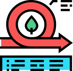 Environmental circular economy color icon Vector Image