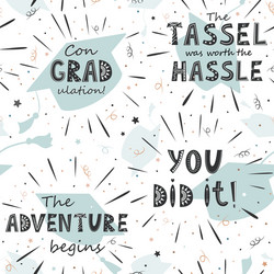 Graduation seamless pattern background Royalty Free Vector