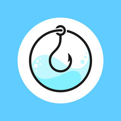 Double hook logo with circle concept Royalty Free Vector