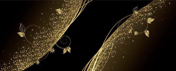 Black and gold banner Royalty Free Vector Image