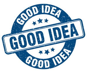 Good idea stamp good idea label round grunge sign Vector Image