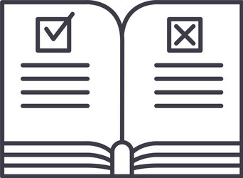 Main objective linear icon concept Royalty Free Vector Image