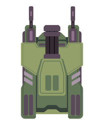 Armored military vehicle battle tank top view game