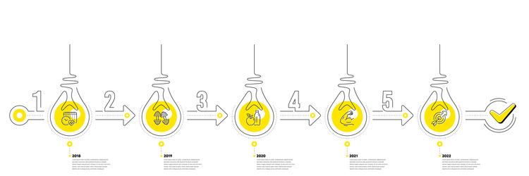Gym infographic 5 steps timeline sport process Vector Image