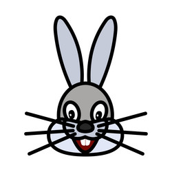 Hare puppet doll icon Royalty Free Vector Image