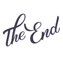 End handwriting text Royalty Free Vector Image