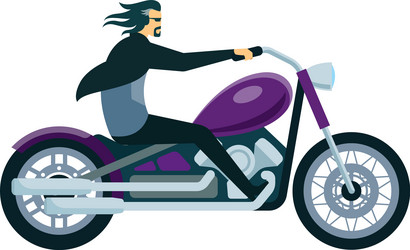 Biker riding adventure motorbike Royalty Free Vector Image