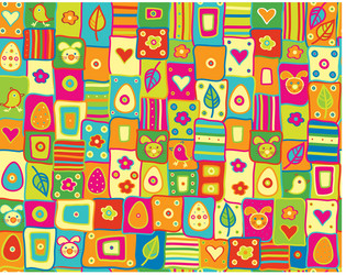 Easter seamless pattern Royalty Free Vector Image
