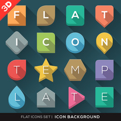 Flat background faceted shapes for icons Vector Image