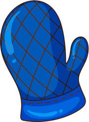 Mitten glove cartoon Royalty Free Vector Image