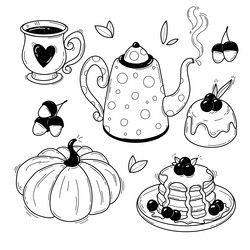 Tea Party Clipart Black And White