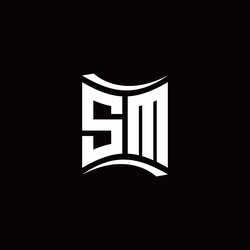 Sm initial letter logo design modern template Vector Image