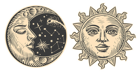 Moon Face Illustration