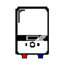 Gas water boiler game pixel art Royalty Free Vector Image
