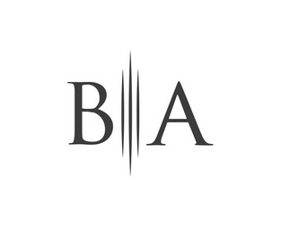 Initial monogram letter ba logo design ba Vector Image