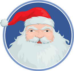 Winking santa claus face side view Royalty Free Vector Image