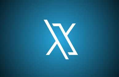 X geometric alphabet letter logo icon design Vector Image