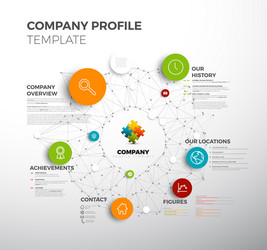 Company infographic overview design template Vector Image
