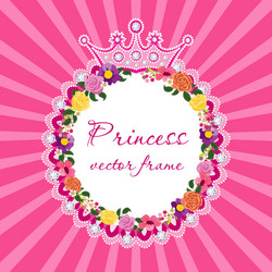 Pink Princess Crown Border