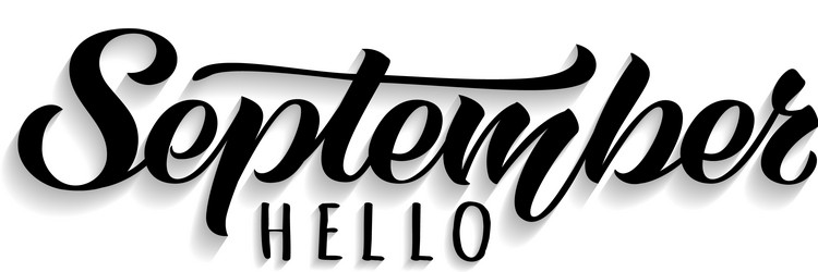 September the name of month Royalty Free Vector Image