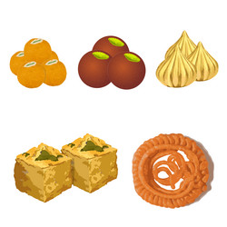 Image of indian sweets Royalty Free Vector Image