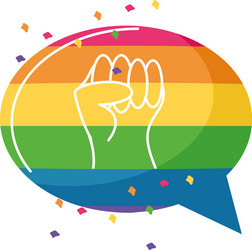 Lgbt pride hand Royalty Free Vector Image - VectorStock