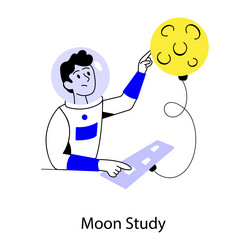 Moon explorer Royalty Free Vector Image - VectorStock