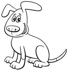 Square dog cartoon Royalty Free Vector Image - VectorStock