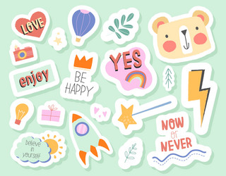 Sticky note sticker cartoon Royalty Free Vector Image