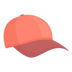 Red cap icon cartoon baseball hat Royalty Free Vector Image