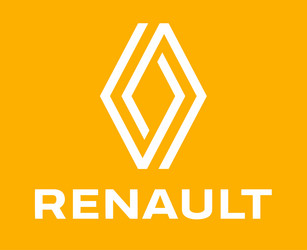 Renault brand logo car symbol with name black Vector Image