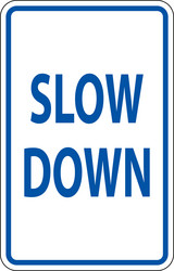 Caution slow down sign on white background Vector Image