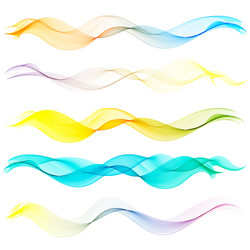 Abstract flame wave set Royalty Free Vector Image